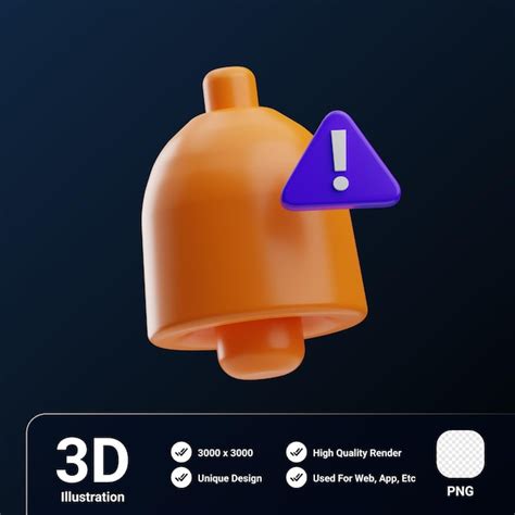 Premium Psd Security Object Alert Sign 3d Illustration
