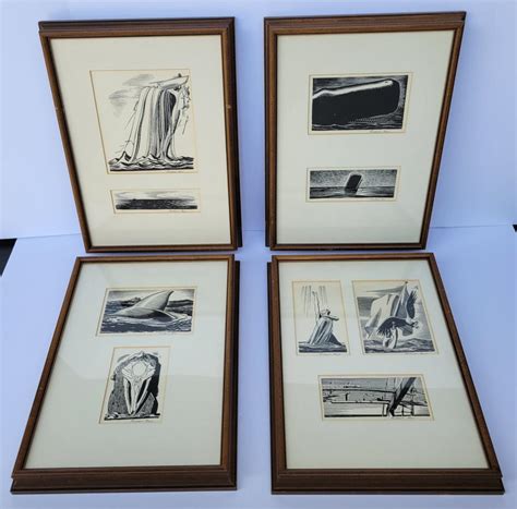 At Auction Group 9 Rockwell Kent Signed Moby Dick Illustrations