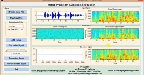 Matlab Code For Audio Noise Reduction Using Dwt Discrete Wavelet Transform ~ Matlab Projects