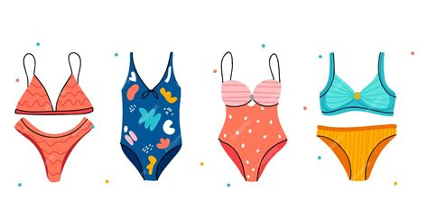 Premium Vector Summer Swimming Suits Collection Bikini Set