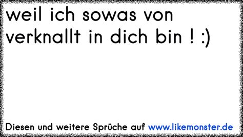 weil ich sowas von verknallt in dich bin Tolle Sprüche und