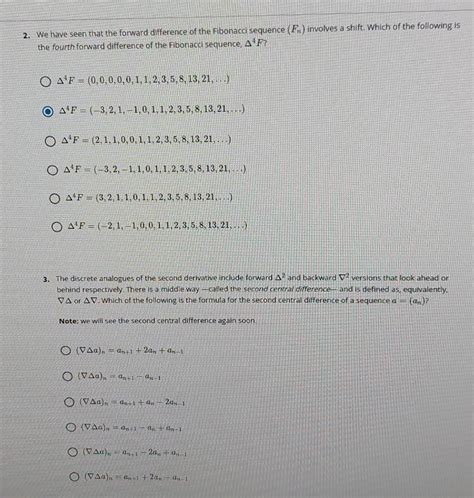 Solved 1 Use Forward Differencing To Determine Which Of The