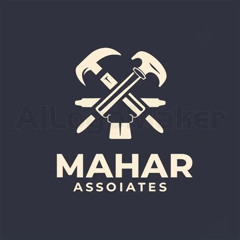 Logo Design For Mahar Associates Construction Tools Theme With A Clear Background Ai Logo Maker
