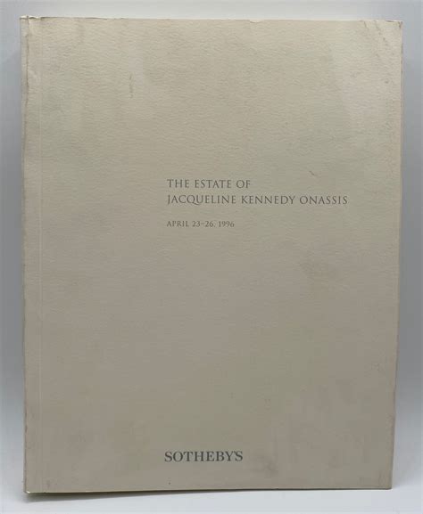 The Estate Of Jacqueline Kennedy Onassis Sale 6834 Auction April 23