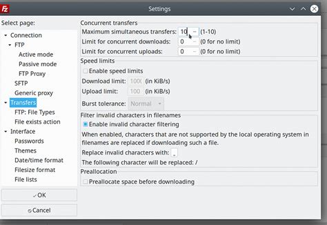 Filezilla Users Increase Concurrent Number Of Transfers Windows 10 Forums