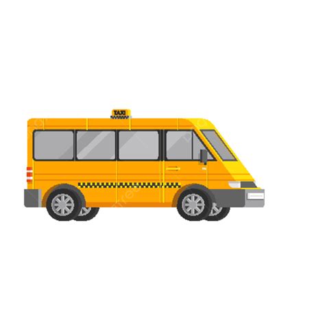 Yellow Taxi Vector Png Images Large Taxi Vector Yellow Element Taxi