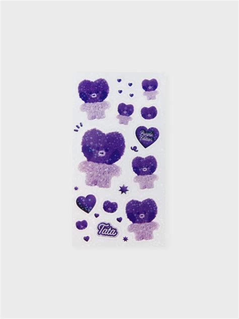 Bt21 Tata Stickers Minini Purple Of Wish Line Friends Ma Petite Coree