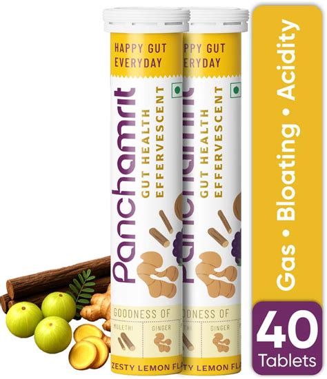 Panchamrit Gut Health Effervescentliver Detox And Digestive Health Tablet Isabgol And Ginger Price