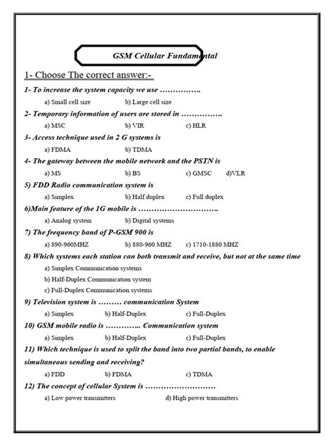 Assignment 2 Gsm Pdf Duplex Telecommunications Cellular Network