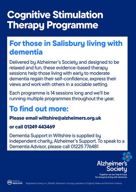 Cognitive Therapy Stimulation Programme Laverstock And Ford Parish