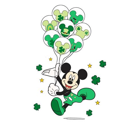 Mickey Mouse St Patricks Day Shamrock Balloons Svg Cutting Inspire