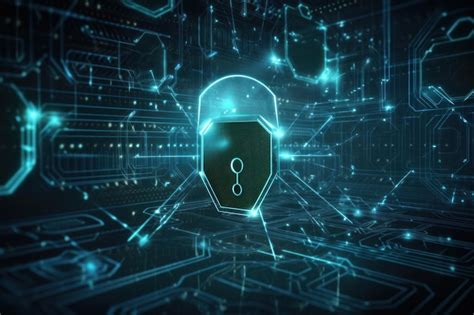 Premium Ai Image Secure Your Tech With Lock On Abstract Background Cyber Security Concept