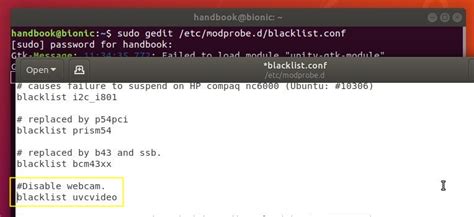 How To Disable Your Laptops Webcam In Ubuntu 18 04 Ubuntuhandbook