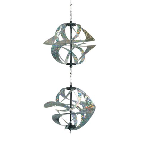 Silver Sparkle Vortex Double Spinner Kite Garden