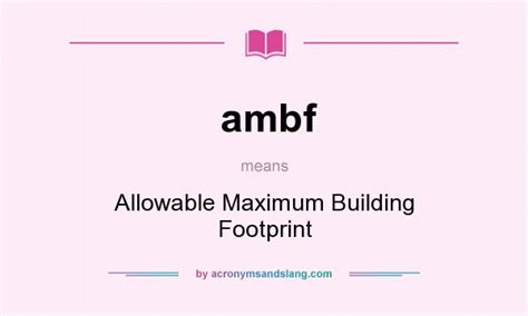 Ambf Allowable Maximum Building Footprint In Undefined By