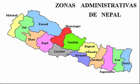 Mapa de Nepal datos interesantes e información sobre el país
