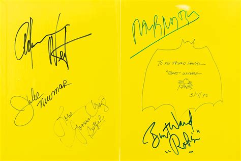 Bob Kane Ray Bradbury And Batman Cast Multi Signed Book Rr Auction