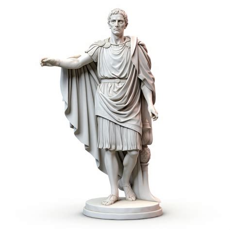 Premium Photo Accurate 3d Rendering Of Julius Caesar Statue On White