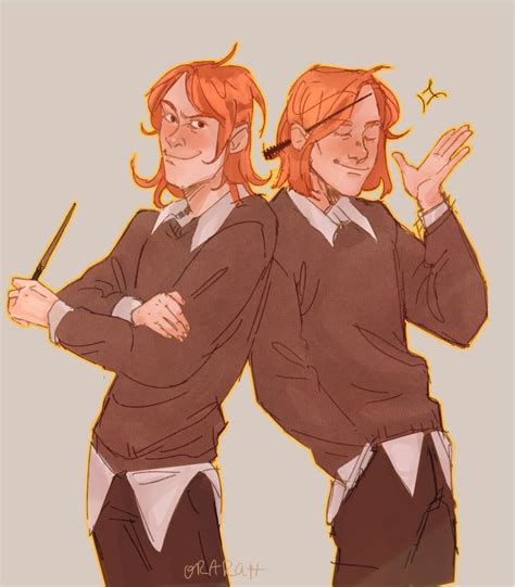 Fred E George Weasley Близнецы уизли Гарри поттер Мультфильмы