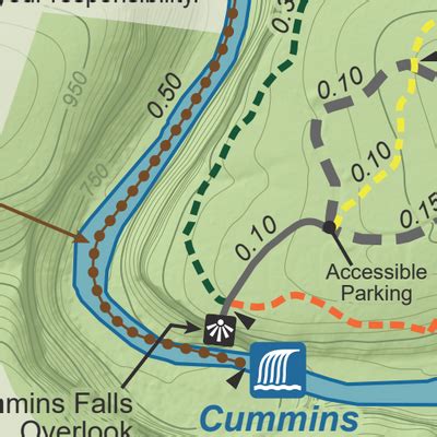 Cummins Falls State Park Map By Tennessee State Parks Avenza Maps