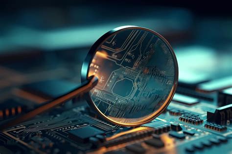 Premium Ai Image Nanotechnology Microchip Chip Board Processor