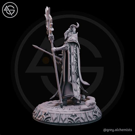 3d Printable Vardok The Tiefling Warlock Dnd Miniatures Fantasy