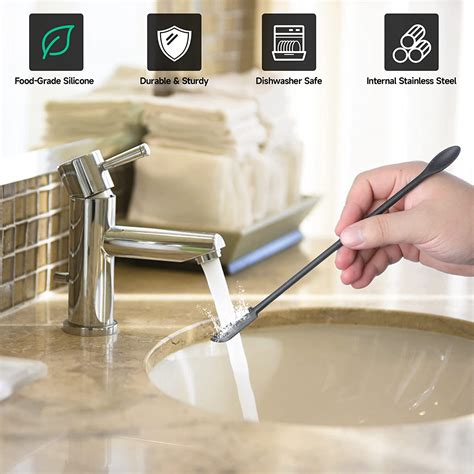 Комплект от 3 мини шпатули гъвкави 2 глави силиконови черни Emag Bg