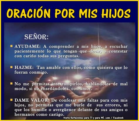 Oraciones para TI y para MÍ ORACIÓN POR MIS HIJOS