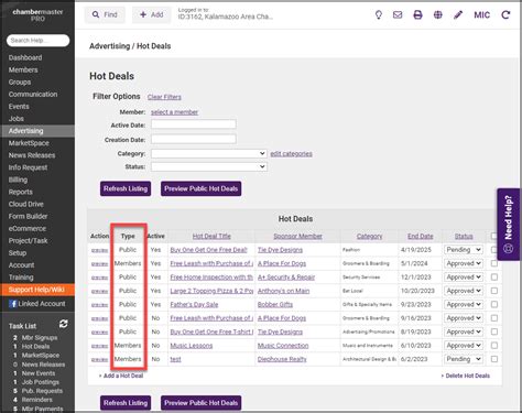 Change Publish Dates Of Member To Member Deal ChamberMaster
