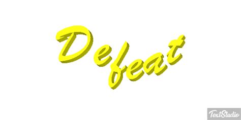 Defeat Word Animated  Logo Designs