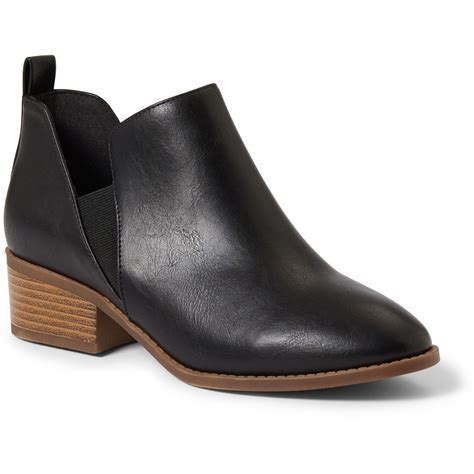 Andme Womens Ankle Gusset Boots Black Big W