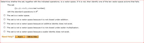 Solved Determine Whether The Set Together With The