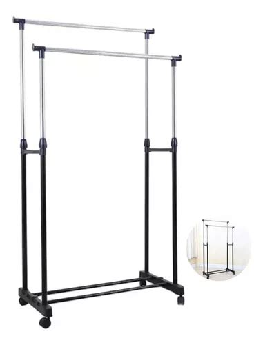 Arara Inox Regulável Sapateira Cabideiro Duplo