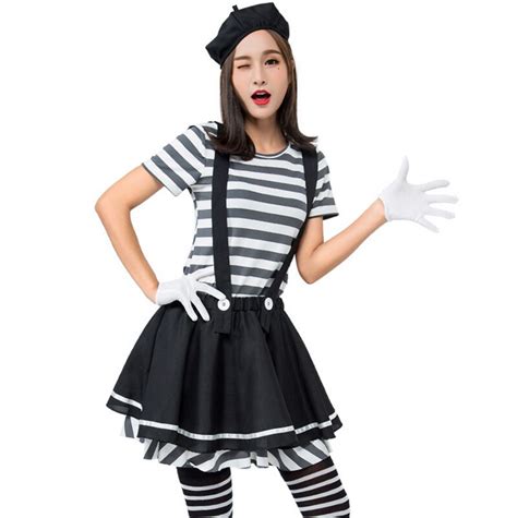 Adult Striped Prisoner Womens Costume Suit Cosplay Grandado
