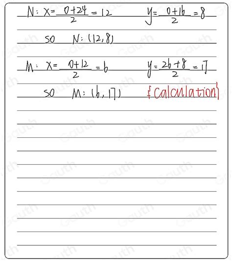 Solved Point N Is The Midpoint Of Line Segment Oa Point M Is The