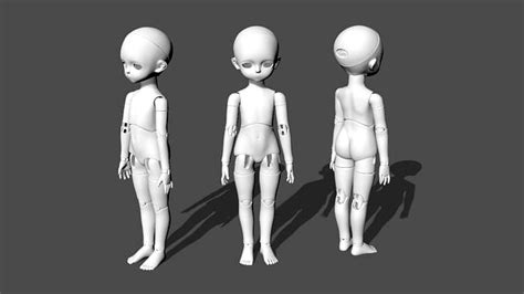 Bjd Doll Girl Kelly Ball Joint Doll 3d Model