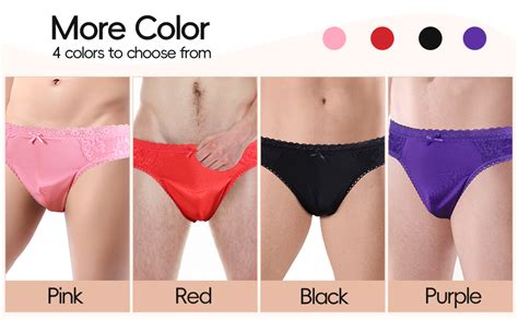 Liuun Mens Sexy Underwear Boxer Briefs Mesh Breathable Underpants Red