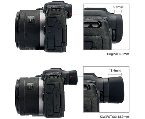 Купить удлинённый наглазник Canon EOS RP и R8 - Kiwifotos KE-RP