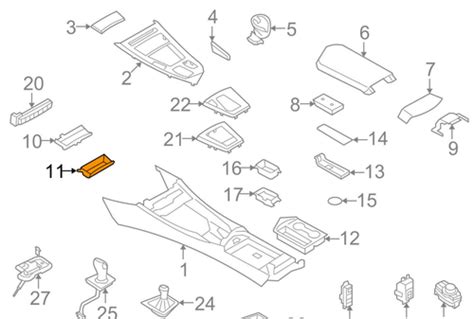 New Bmw Z4 Roaster E89 Front Center Console Insert Box 51169157590 Original Ebay