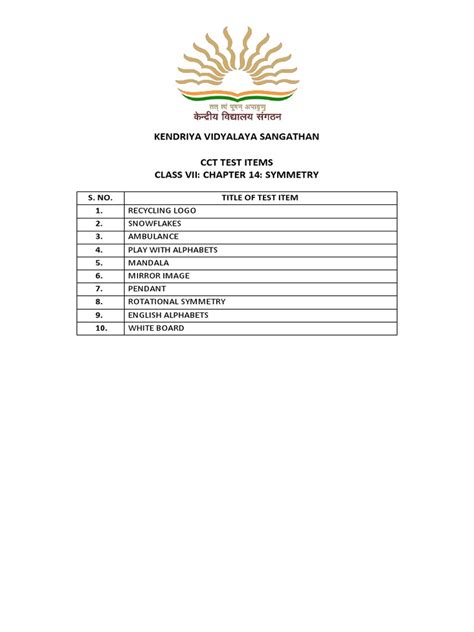 Class Vii Chapter 14 Symmetry Pdf Symmetry Literacy