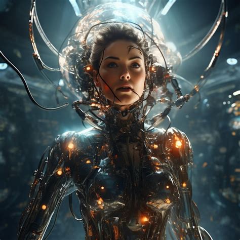 Premium Photo Image Of A Woman In A Futuristic Costume Ai Generated Art