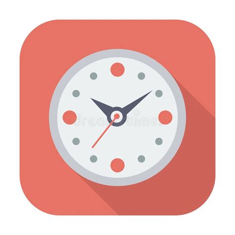 Clock Flat Icon Stock Vector Illustration Of Watch