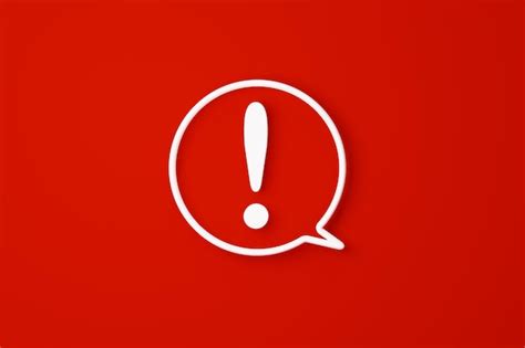 Premium Photo White Speech Bubble With Exclamation Mark White Speech
