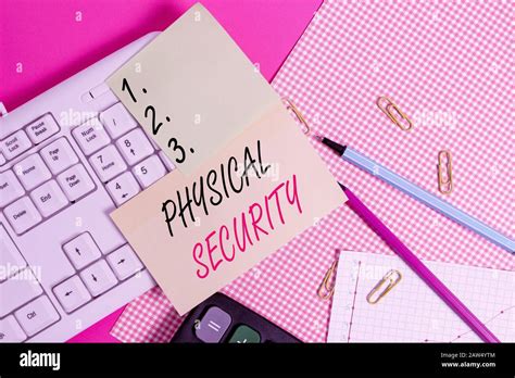 Text Sign Showing Physical Security Business Photo Showcasing Designed