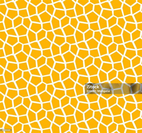 Seamless Vector Mosaic Pattern Irregular Cells Background Voronoi Texture Stock Illustration