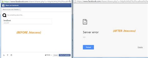 Clean Urls Htaccess Error When Using With Facebook Share Link