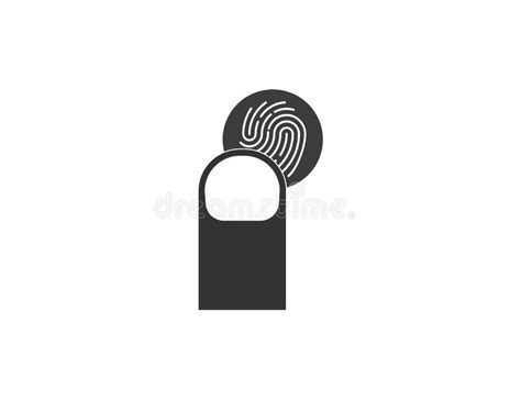 Big Data Fingerprint Visualization Processing Information For Personal Identification Stock