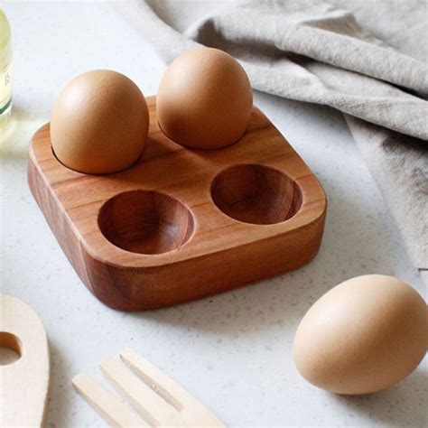 우드 에그홀더 계란판 트레이 4구 3type 감도 깊은 취향 셀렉트샵 29cm