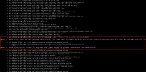 1spark启动时hive出现another Instance Of Derby May Have Already Booted The