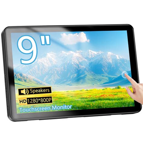 Akntzcs Touchscreen Small Monitor 9 Inch Hd 1280x800p Hdmi Usbc Mini Touch Monitor For Pc Laptop